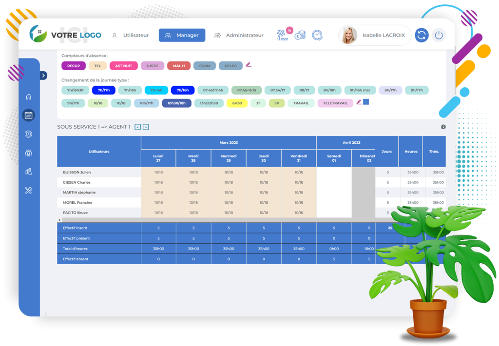 Logiciel de gestion du personnel dédié au télétravail - e2Time.com