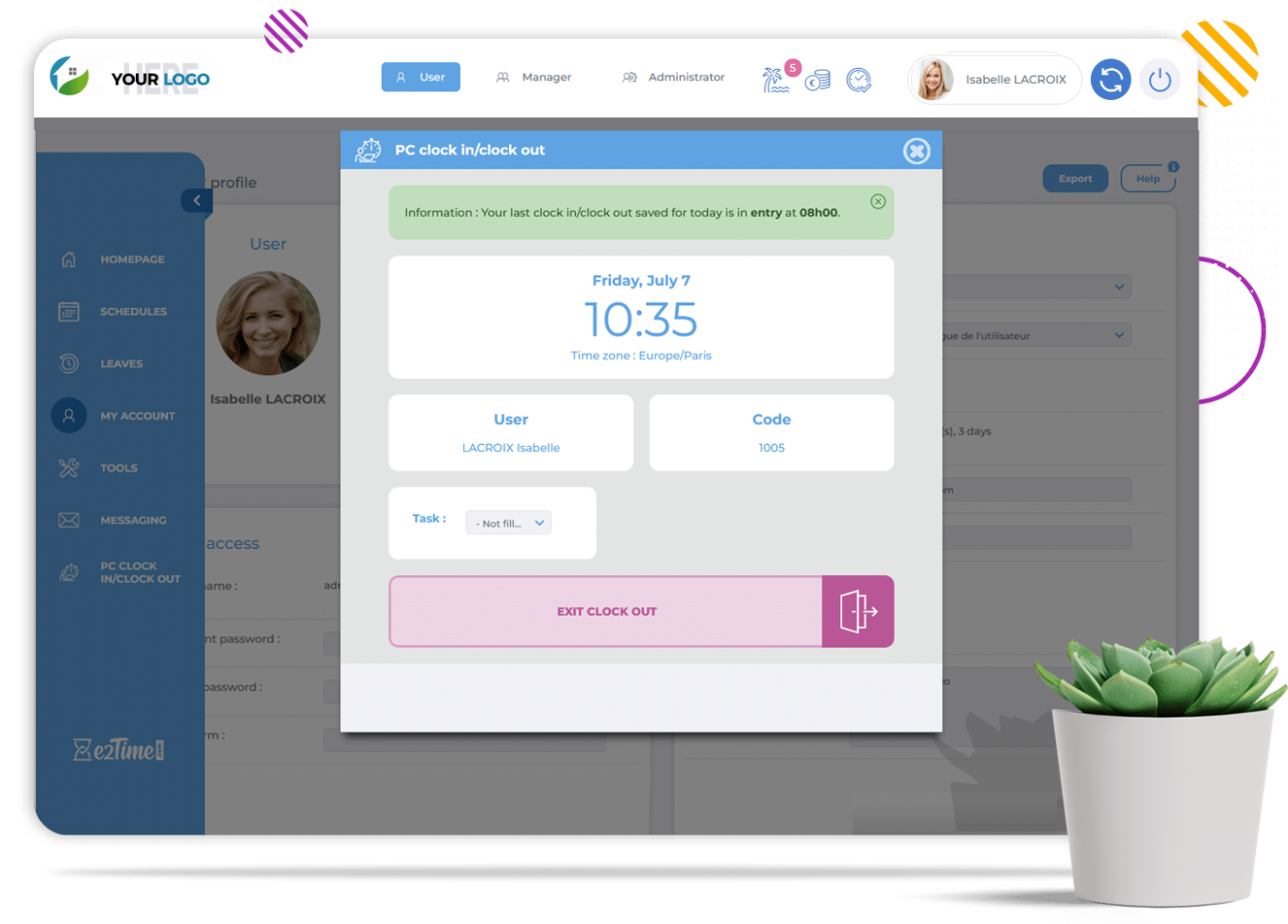 Clock-in system - Employee Time & Attendance Time - e2Time.com