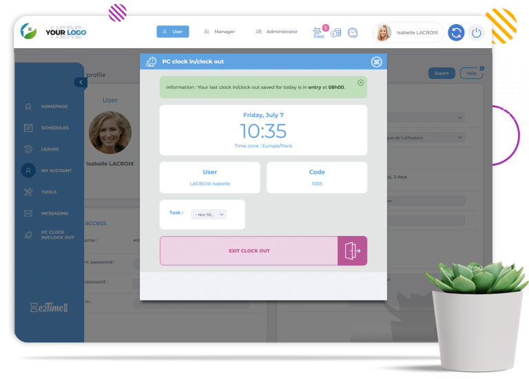 Clock-in system - Employee Time & Attendance Time - e2Time.com